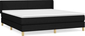 Box spring postel s matrací černá 160x200 cm textil 3130123