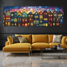 Obraz na plátně - Zářivá ulička v Brickels FeelHappy.cz Velikost obrazu: 60 x 20 cm