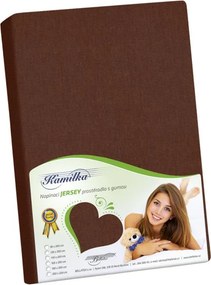 Bellatex Prostěradlo jersey Hnědá 220x200 cm