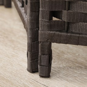 HOMCOM 6-panelový skládací paravan 240x170 cm pro obývací pokoj, ložnici a kancelář, hnědý