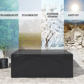 Outsunny nepromokavý kryt na zahradní nábytek, odolný proti UV – ochranná PE plachta pro zahradní stoly a terasový nábytek, obdélníkový 235 x 190 x 9…