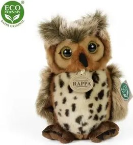 RAPPA Plyšová sova 20 cm / ECO-FRIENDLY / od 0 měsíců
