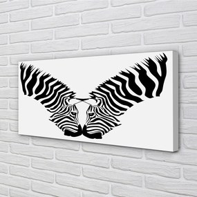 Obrazy na plátně zrcadlo zebra 140x70 cm