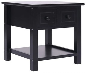 Odkládací stolek černý 40 x 40 x 40 cm dřevo pavlovnie,  284071 HangarStore.cz