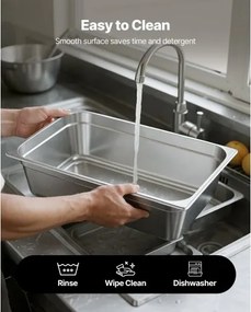 Nerezová gastronádoba VEVOR GN 1/1, 20,5 l