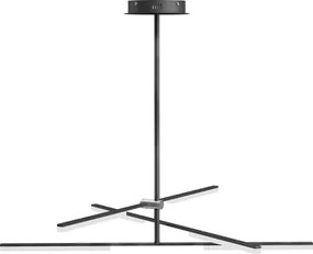 HOMCOM Moderní LED závěsná lampa Ø100x79 cm s akrylovým stínidlem, nastavitelný úhel světla pro obývací pokoj, ložnici nebo kuchyni