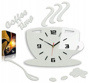 M.Clock Nástěnné akrylové 3D kuchyňské hodiny 64x43cm různé barvy Barva: Šedá