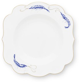 Pip Studio Royal Yerseke hluboký talíř Ø23,5cm, bílo-modrá (Hluboký porcelánový talíř)