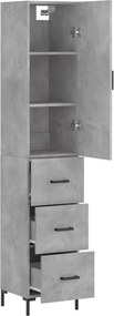 Skříň highboard betonově šedá 34,5x34x180 cm kompozitní dřevo 3198853