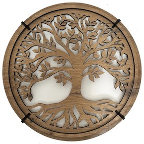 Li-Go "Strom života" Dřevěný obraz s hloubkou 4 cm Provedení rámu, povrchu: dub, rozměr obrazu: 32 cm
