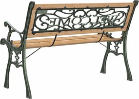 Zahradní lavice 122 cm masivní jedlové dřevo 317118