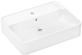 Hansgrohe Xuniva Q - Umyvadlo na desku, 60x45 cm, s přepadem, otvor pro baterii, SmartClean, bílá 61082450