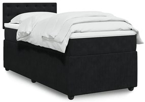 Box spring postel s matrací černá 80 x 200 cm samet 3289904