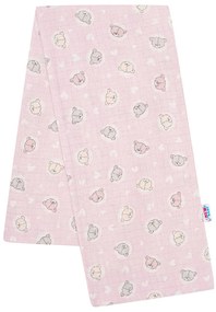 Bavlněná plena s potiskem New Baby růžová malí medvídci