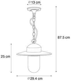 Moderní venkovní závěsné svítidlo tmavě zelená IP44 - Kansas