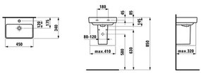 Laufen Pro S Umyvadlo 34 x 45 cm, bílá LCC H8159614001041