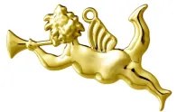 Vánoční ozdoba Trumpet angel Gold 6,5 cm Rosendahl