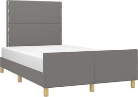 Rám postele bez matrace tmavě šedá 120 x 200 cm textil 3124961