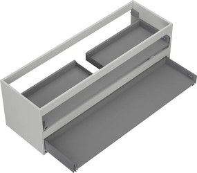 Mexen Box-A, závěsná skříňka 140 cm, 2 zásuvky, matná šedá, 91AX0-1400-470-2-62