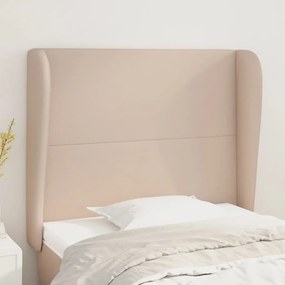Čelo postele typu ušák cappuccino 103x23x118/128 cm umělá kůže 3117765