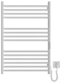 Mario-Radiators Koupelnový žebříkový radiátor HF GREENWICH 170W/230V 77x53 cm bílá kulatý 6.1.0302.06.WM
