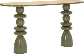 Zelený kovový konzolový stolek 45x150 cm Metal Console – Mauro Ferretti
