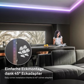 BRI 2166192 Pimp Your Stripe startovací sada LED pásek 2m, IP44 venkovní, RGB+W, dálkový ovladač - BRILONER