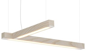 Závěsné světlo LED40 tvar L, více variant - TUNTO Model: dub, bíle mořený