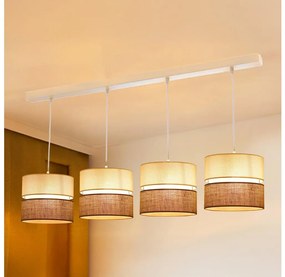 Brilagi - Lustr na lanku ROYAL YUTE 4xE27/15W/230V béžová/krémová/bílá 609647