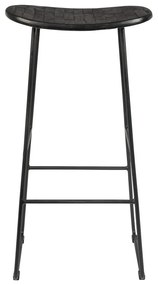 Černá barová stolička z teakového dřeva (výška sedáku 76 cm) Tangle – White Label