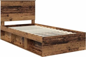 Rám postele Staré dřevo 100 x 200 cm Masivní borové dřevo 3411053