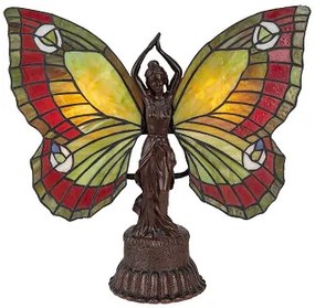 Dekorativní stolní lampa Tiffany BUTTERFLY Clayre &amp; Eef 5LL-6085