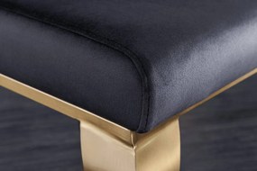 Designová židle Rococo černá / zlatá
