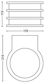 Philips 17401/93/P0 - LED Venkovní svítidlo Hue LUCCA 1xE27/9,5W/230V IP44