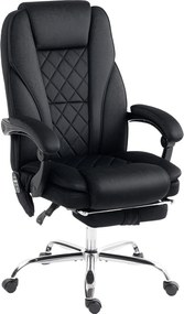 Masážní kancelářské křeslo Vinsetto s vyhříváním — ergonomické, polohovatelné, s nastavitelnou výškou, kabelovým ovládáním, výsuvnou podnožkou a 360°…