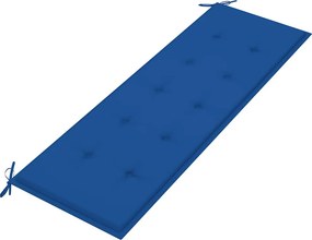 Lavice Batavia s královsky modrou poduškou 150 cm masivní teak 3100836
