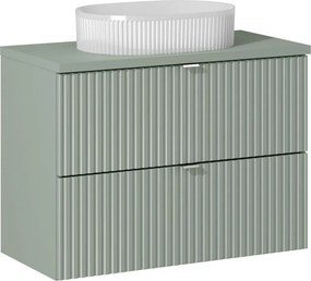 Comad Koupelnová skříňka s deskovým umyvadlem SET-LRG B RG 80 zelená