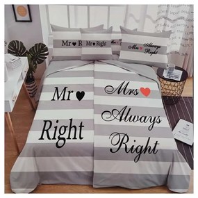 6 - dílné Povlečení - Mr & Mrs Right