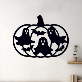 dřevo života Halloweenská dýně - DUCHOVÉ Zvolte rozměr (cm): 40x33, Zvolte barvu dekoru: Černá