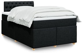 Box spring postel s matrací černá 120x200 cm textil 3288956