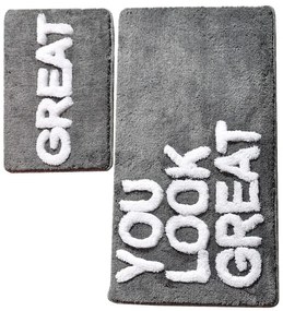 Koupelnová sada koberečků GREAT šedá