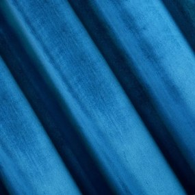 Modrý sametový závěs SAMANTA 140 x 300 cm