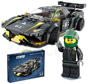 Černé auto automobilový stavebnicový set
