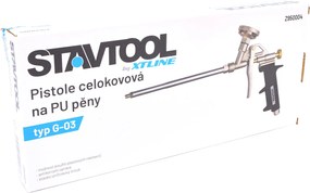 STAVTOOL Pistole celokovová na PU pěny s kovovou regulací | 340 mm