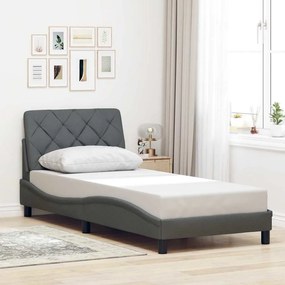 Rám postele bez matrace tmavě šedá 80 x 200 cm textil 3310560