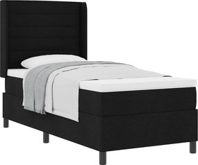 Postel s boxspringem s polštářem Černý 190 x 90 cm textil 3341555