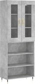 Skříň highboard betonově šedá 69,5x34x180 cm kompozitní dřevo 3198709