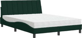 Postel s matrací Hanko tmavě zelená 120 x 200 cm samet 3208589