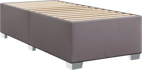 Box spring postel s matrací šedá 80 x 200 cm umělá kůže 3285187