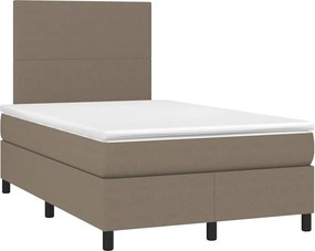 Box spring postel s matrací a LED taupe 120x190 cm textil 3270187